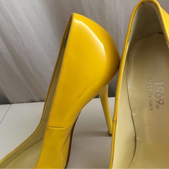 1969 | Shoes | 969 Made In Italy Extra Pointytoe Yellow Heels | Poshmark